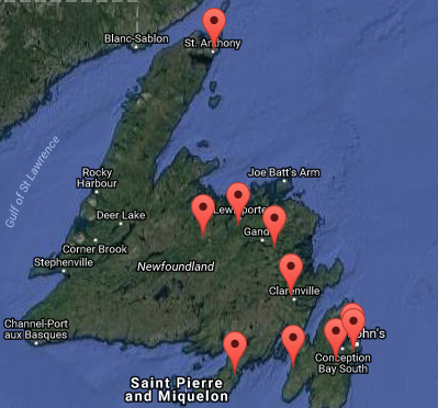 New Linked Repeater Map – Society of Newfoundland Radio Amateurs